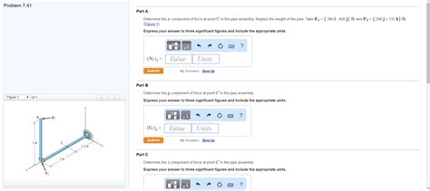 Solved A Determine The X Component Of Force At Point C In Chegg