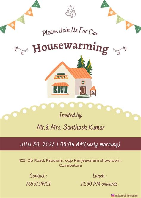 Model House Warming Invitation