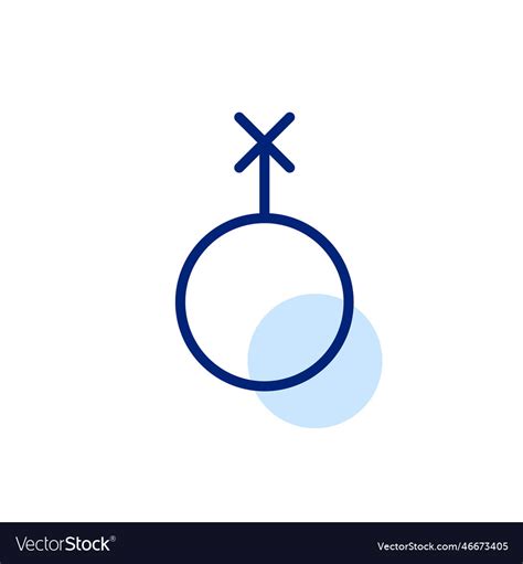 Nonbinary Gender Identity Circle With X Pixel Vector Image