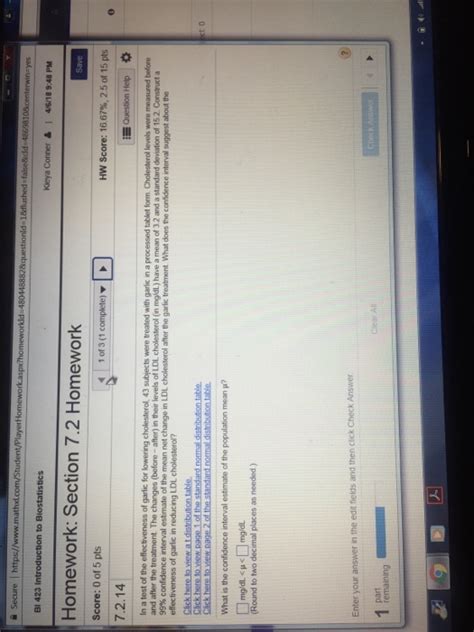 Solved Bi 423 Introduction To Biostatistics Homework