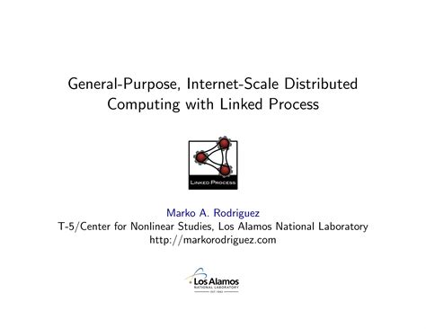 General Purpose Internet Scale Distributed Computing With Linked Process Ppt