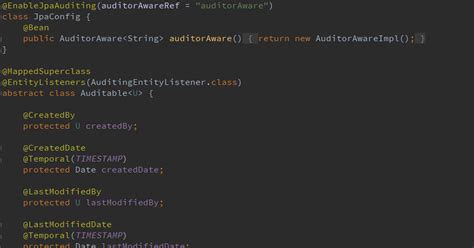 spring data jpa auditing saving createdby createddate lastmodifiedby