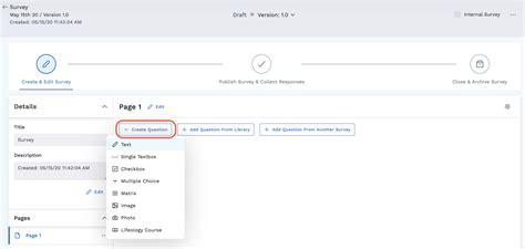 Survey Matrix Questions Lifeomic Platform Documentation