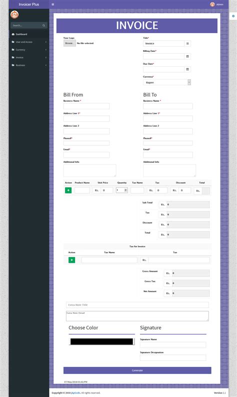 Invoicer Plus Invoice Generator Open Source Asp Net Mvc Print Email Edit Able Invoice By