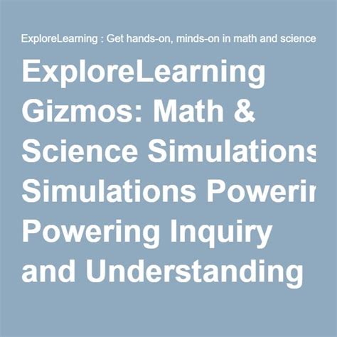 Explorelearning Gizmos Interactive Math And Science Simulations