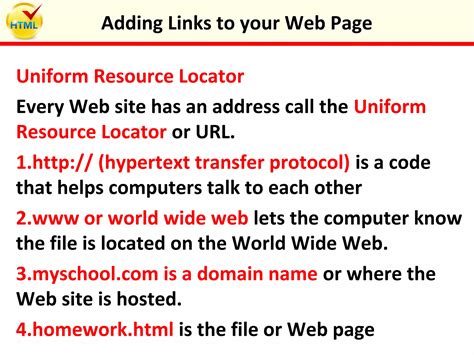 Adding links to your web page | PPT