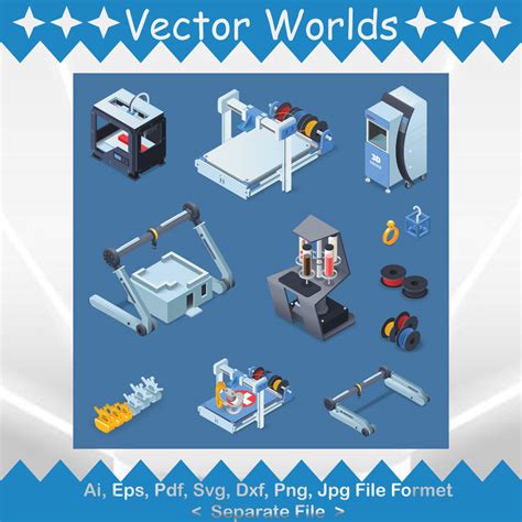 Printing Isometric Svg Vector Design Masterbundles