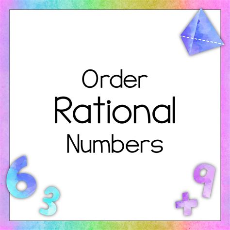 Order Rational Numbers On A Number Line Digital Math Games