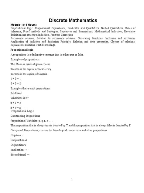Discrete Mathematics Propositional Logic Pdf Mathematical Proof