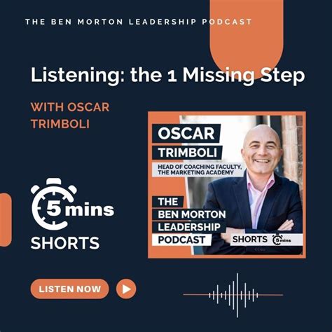 Shorts Listening With Oscar Trimboli Ben Morton Posted On The Topic Linkedin