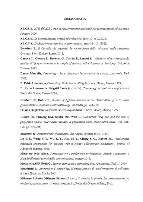 Bibbliografia 2 Bibliografia Per Una Tesi Sul Counseling Socio
