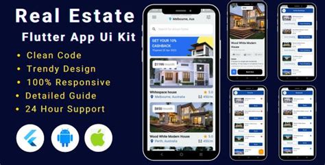 Real Estate Flutter App Ui Kit Template Graphicfort