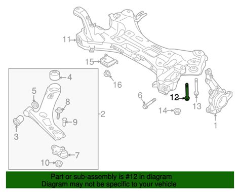 2007-2021 Kia Lower Control Arm Rear Bolt 54563-3K000 | Kia Parts