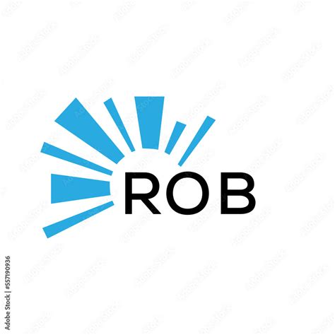 Vetor De Rob Letter Logo Rob Blue Image On White Background And Black Letter Rob Technology