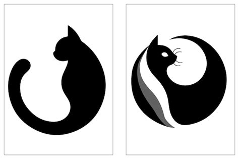 Premium Vector Cat Shape Design Template