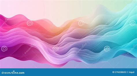 Abstract Pastel Colors 3d Wave Background Wave Banner Generative Ai Abstract Background In
