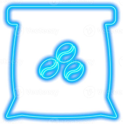 Gloeiend Neon Koffie Zak Icoon Symbool Transparant Png 16467046 Png
