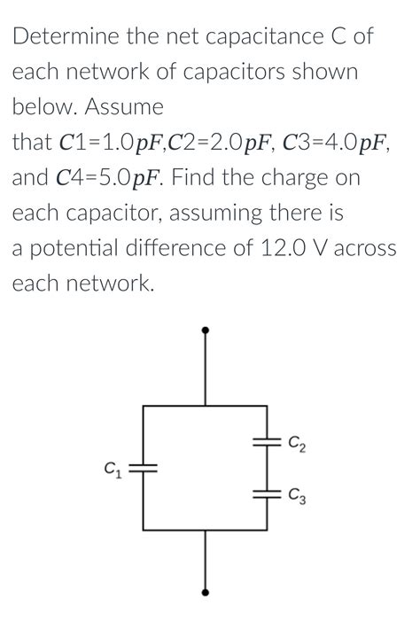 Solved Determine The Net Capacitance C Ofeach Network Of Chegg