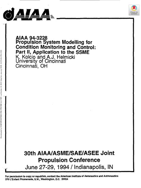 Propulsion System Modeling For Condition Monitoring And Control Part Ii Application To The