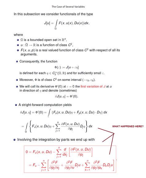 integration problems with calculus of variations lecture material
