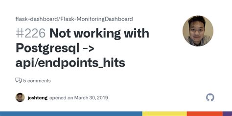 Not Working With Postgresql Api Endpoints Hits Issue Flask Dashboard Flask