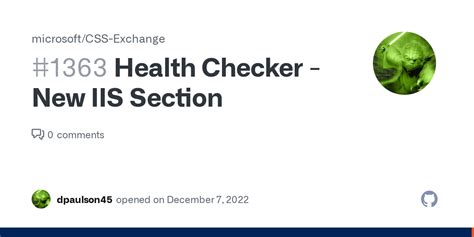 Health Checker New IIS Section Issue 1363 Microsoft CSS Exchange