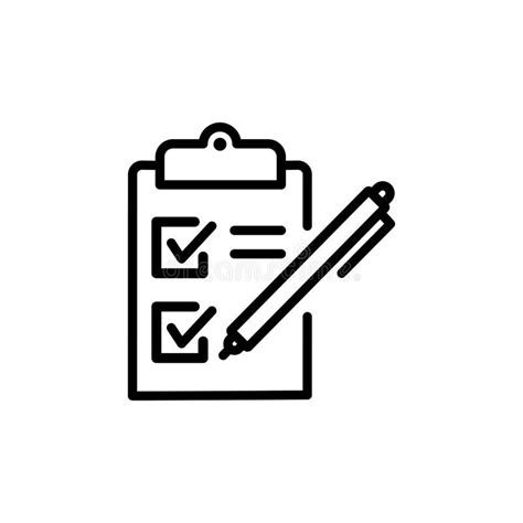 Clipboard Icon Checklist On The Clipboard Line Icon With Checkmarks