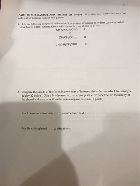 Solved PART B STRUCTURE AND NOMENCLATURE Points Chegg