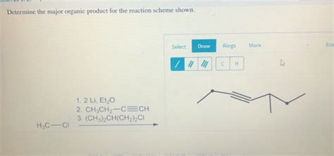 Solved Determine the major organic product for the reaction | Chegg.com