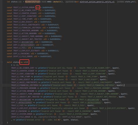 Winverifytrust Api Response Type Response Constants Dont Have Right Type In Rust · Issue 1458