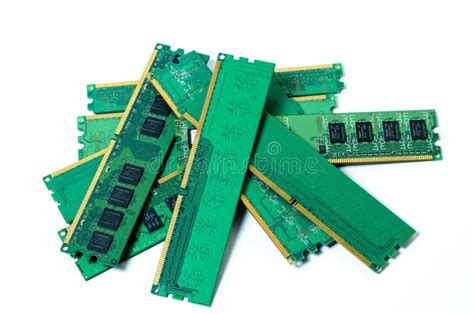 Computer Memory Card Close Up Memory Socket On Board Computer Server