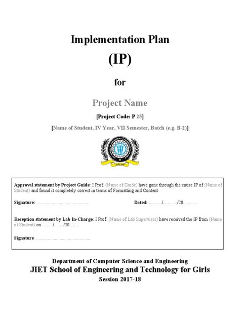 Jiet Coe Cse Ip Template Pdf Computing Software
