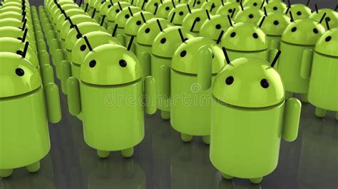 3d Green Android Shopping Caricature Editorial Photography