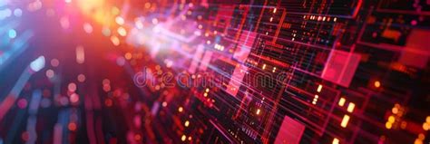 Futuristic Digital Network Hightech Data Stream With Abstract Ideas And Complex Connectivity