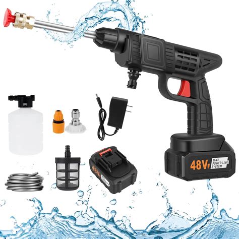 Txkrhwa Lavadora A Presión Inalámbrica De 400 W De Alta Potencia Con 2