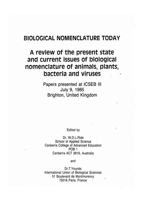 PDF Botanical Nomenclature