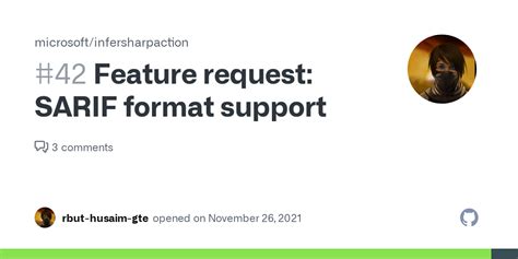 feature request sarif format support · issue 42 · microsoft