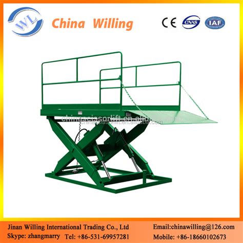 Container Loading Unloading Using Truck Loading Platform Hydraulic Scissor Table