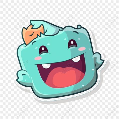 만화 일러스트 괴물 스티커 벡터상표 Png 일러스트 무료 다운로드 Lovepik