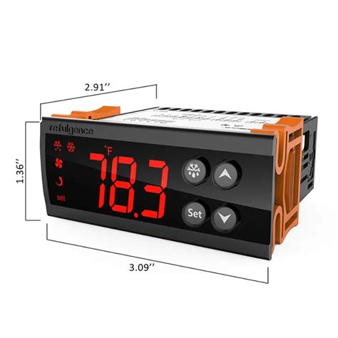 Ecs 02cx Digital Temperature Controller With Temperature Sensor And