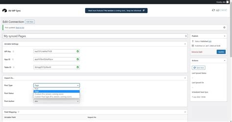 air wp sync airtable to wordpress integration