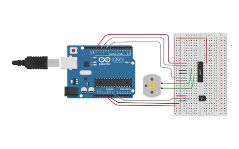 Circuit Design Using Temperature Sensor And Control Dc Motor If The Temperature Is More Than 27