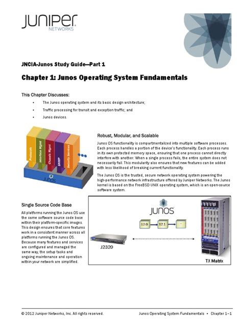 Chapter 1 Junos Operating System Fundamentals Jncia Junos Study Guide
