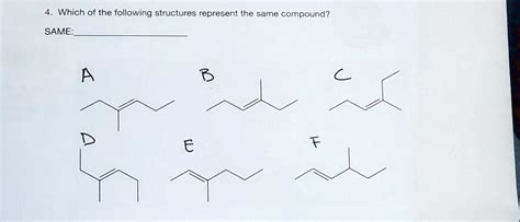 solved which of the following structures represent the same compound