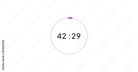 48 Seconds Digital Timer Countdown Animation Is Isolated On White