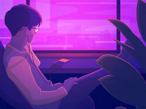 animated lofi art lofi loop animation 2d character logo