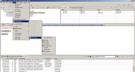 Rtos Analyzer And Rta Legacy Menu Grayed Out In Ccs 53000090