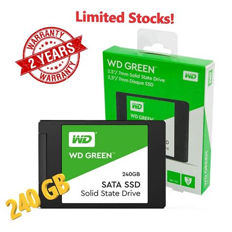 Western Digital High Speed 240GB WD Green Internal SSD Solid State Drive SATA III 6 Gb S 2 5