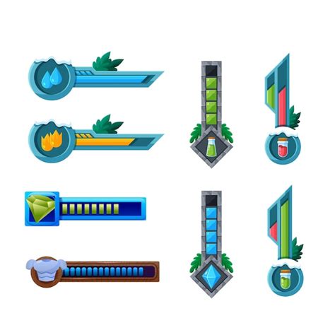 Premium Vector Game Health Bar Ui Asset For Video Game Energy