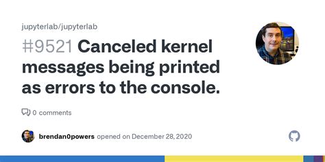 canceled kernel messages being printed as errors to the console